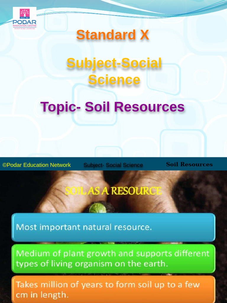 ICSE - X - Geog - CH 9 Soil Resources | PDF