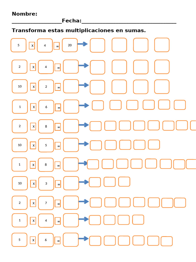 Transformar Suma en Multiplicación | PDF