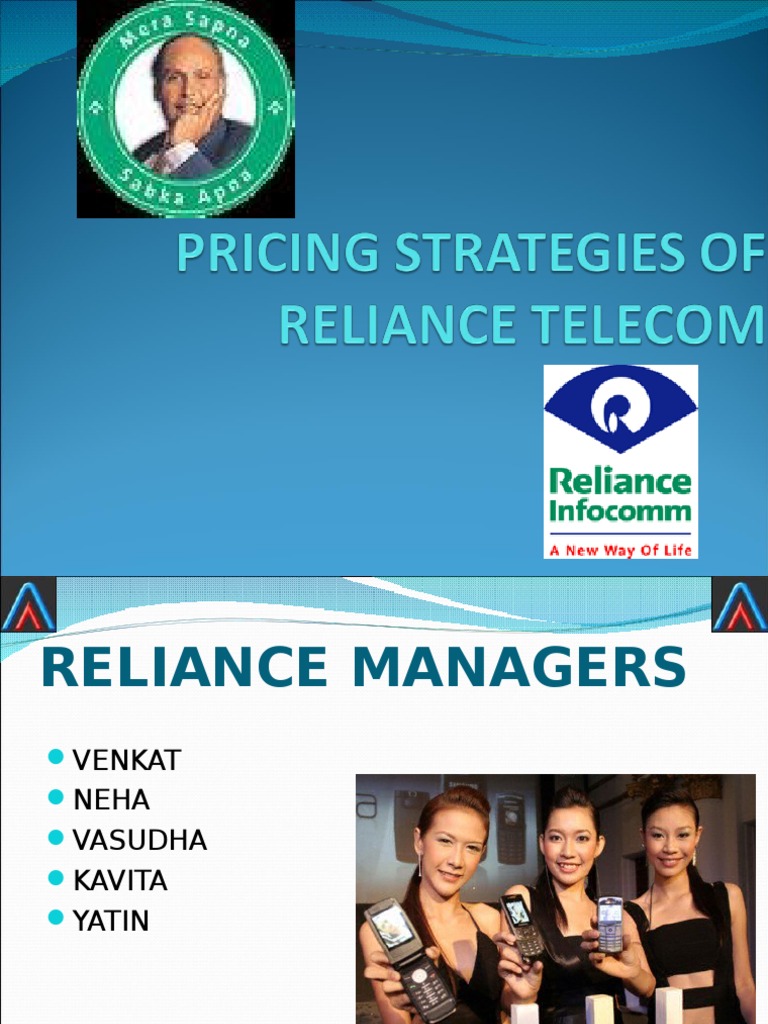 Reliance Telecom Pricing Strategies | PDF | Mobile Telecommunications ...