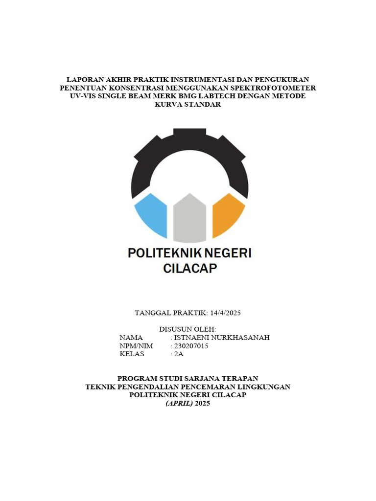 Pengukuran Konsentrasi Metilen Blue dengan UV-Vis | PDF