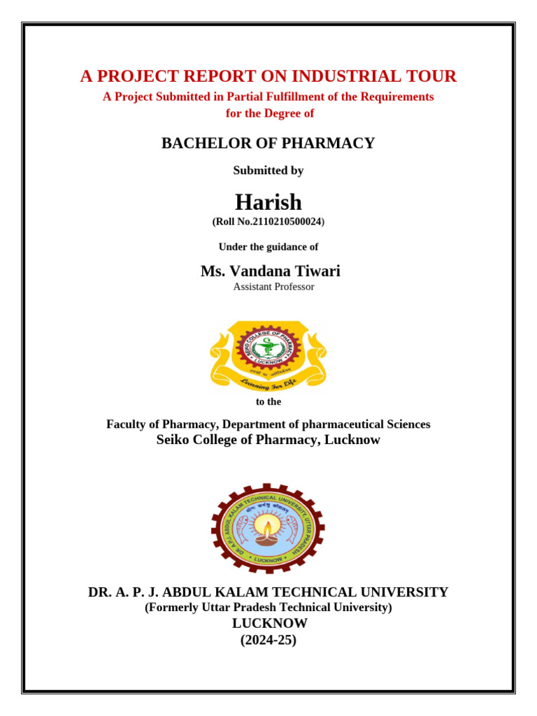 Amaan Industrial Visit Report | PDF | Sunscreen | Topical Medication