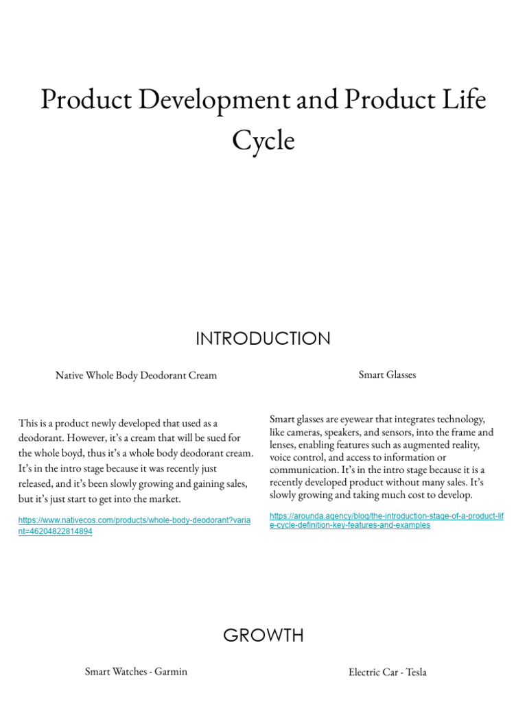 Product Development and Product Life Cycle Summative | PDF | Brand