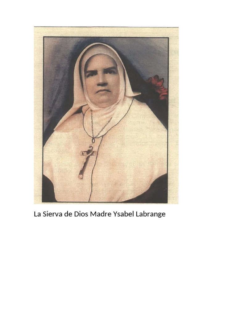 La Sierva de Dios Madre Ysabel Labrange | PDF