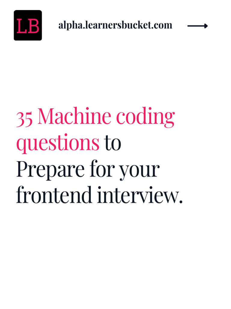 35 Machine Coding Questions | PDF | Software Engineering | Software