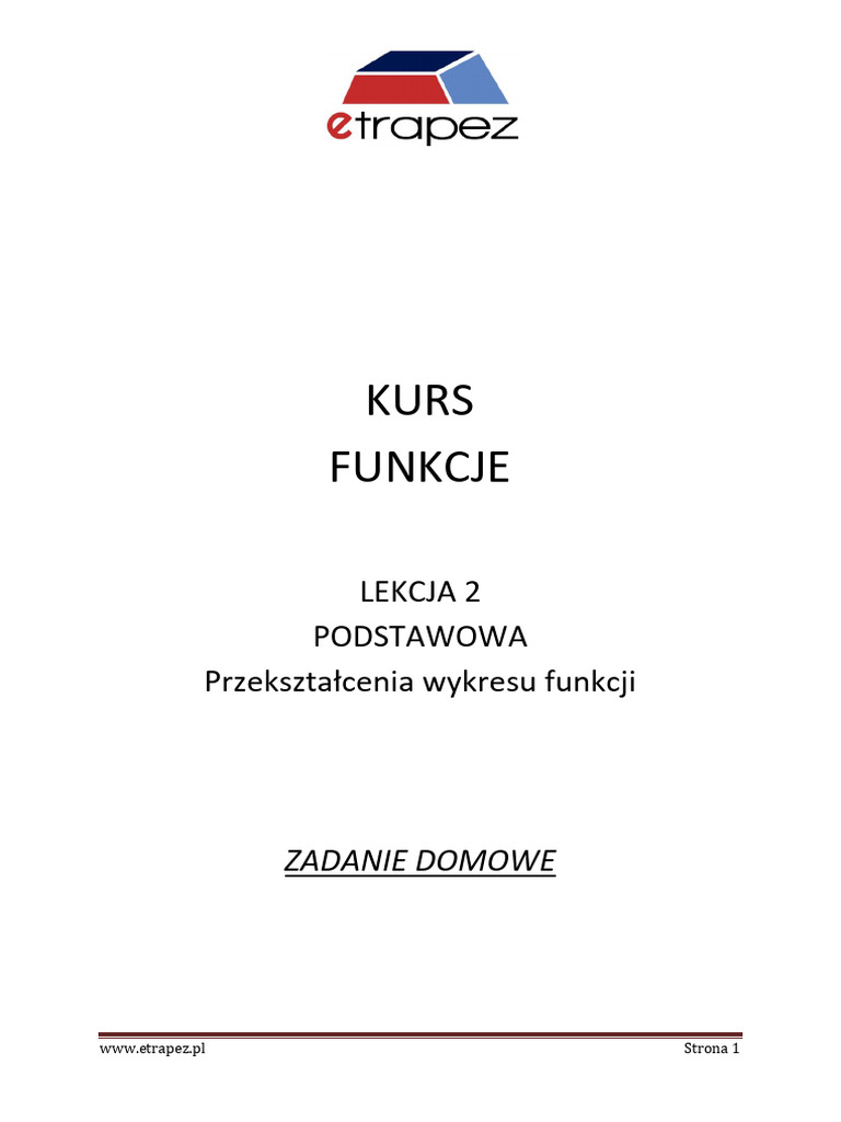 Zadanie Domowe Lekcja 2 Podstawowa | PDF