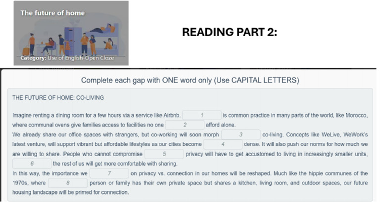 Reading Part 2 | PDF