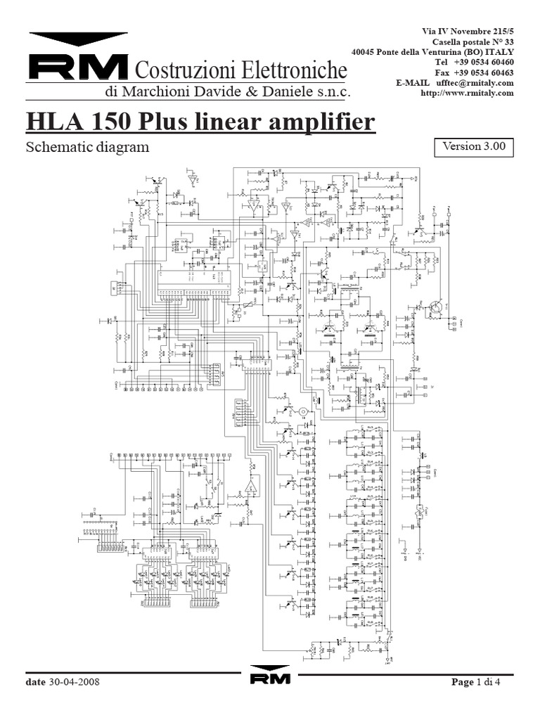 HLA 150 Plus Amplifier Schematic | PDF | Electrical Engineering ...
