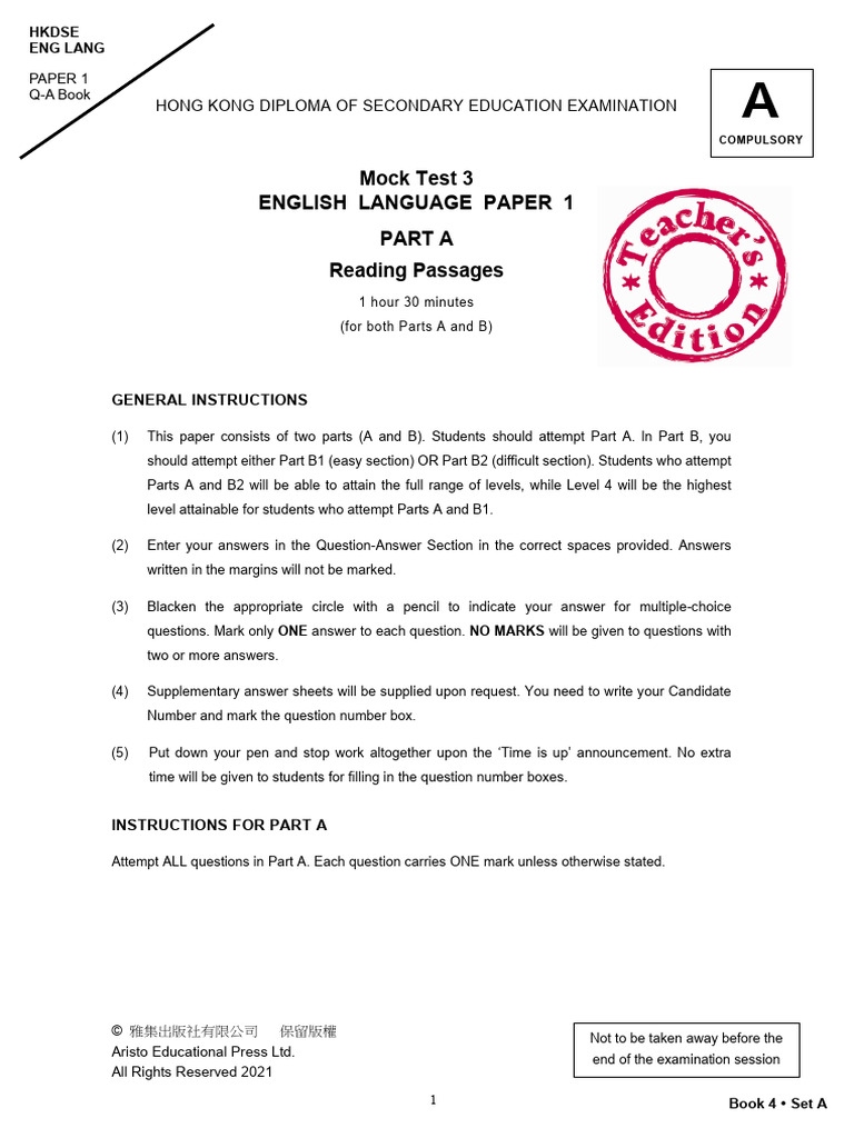 2021P1 4A MT3 Passages T | PDF | Adolescence | China