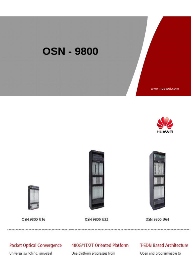 Optix - OSN - 9800 System Architecture | PDF | Wavelength Division Multiplexing | Electronics