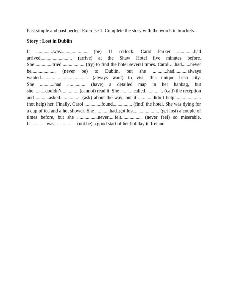 Past Simple Perdect Gap-Fill | PDF