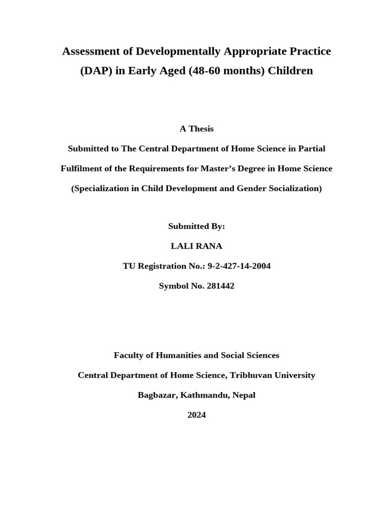 Final Thesis - DAP | PDF | Attachment Theory | Pragmatism