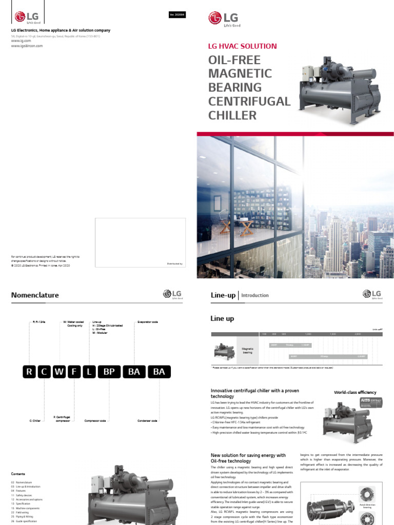 LG Oil-Free Magnetic VSD Chiller | PDF | Power Inverter | Heat Exchanger