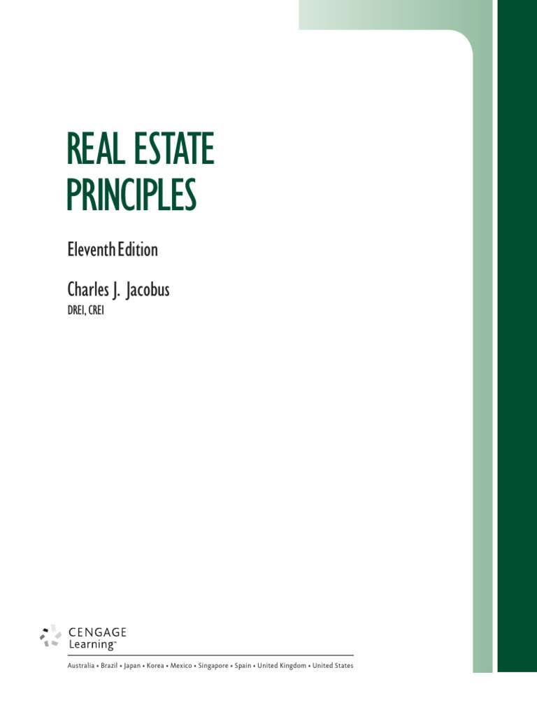Real Estate Principles Overview | PDF | Mortgages | Concurrent Estate