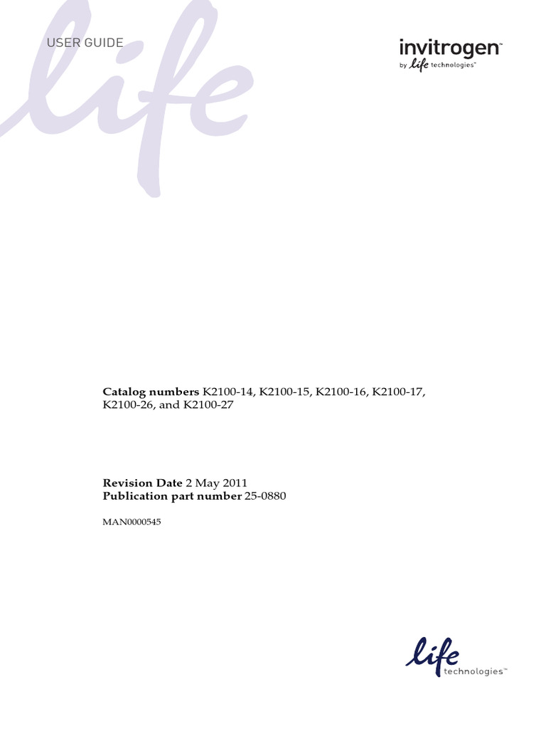 Protocol Maxiprep Thermo Complet Purelink Hipure Plasmid Filter ...