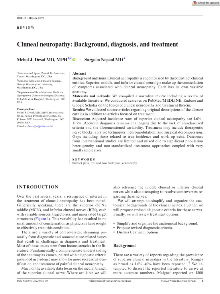 Cluneal Neuropathy: Diagnosis & Treatment | PDF | Human Anatomy ...