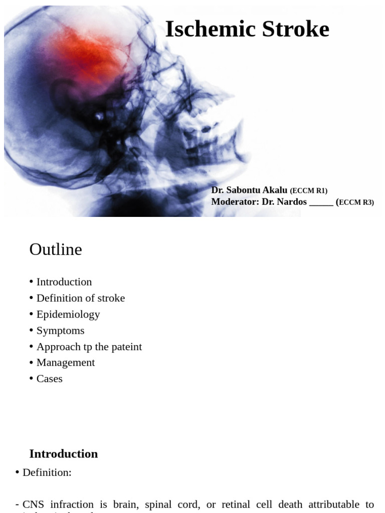 Ischemic Stroke Seminar Final | PDF | Stroke | Ischemia