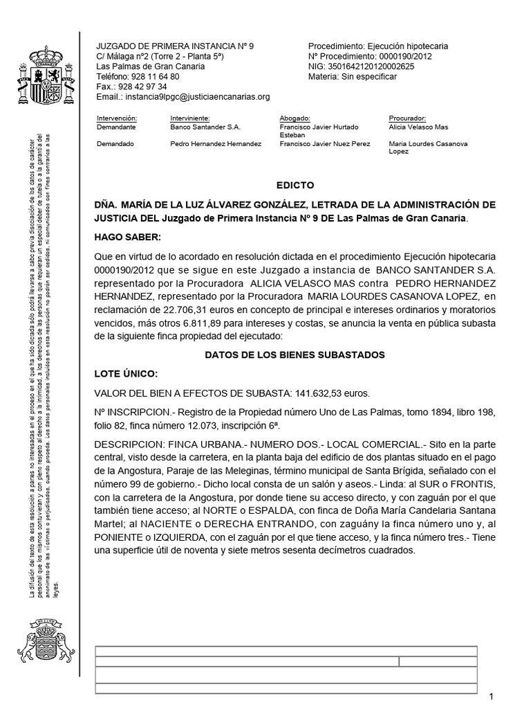 Documento 1 | PDF | Subasta | Pagos