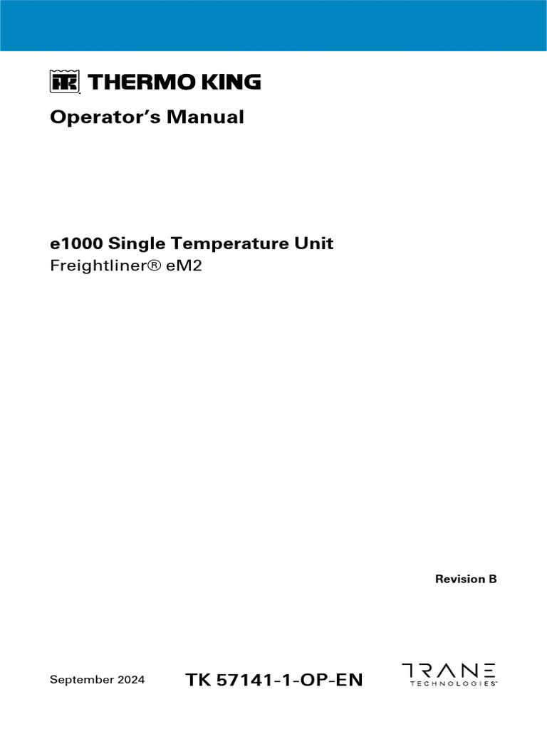 Thermo King E1000 Operator Manual | PDF | Cardiopulmonary Resuscitation ...