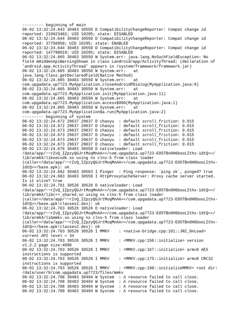 Com - Upgadata.up7723 Logcat | PDF | Java (Programming Language) | Software Engineering