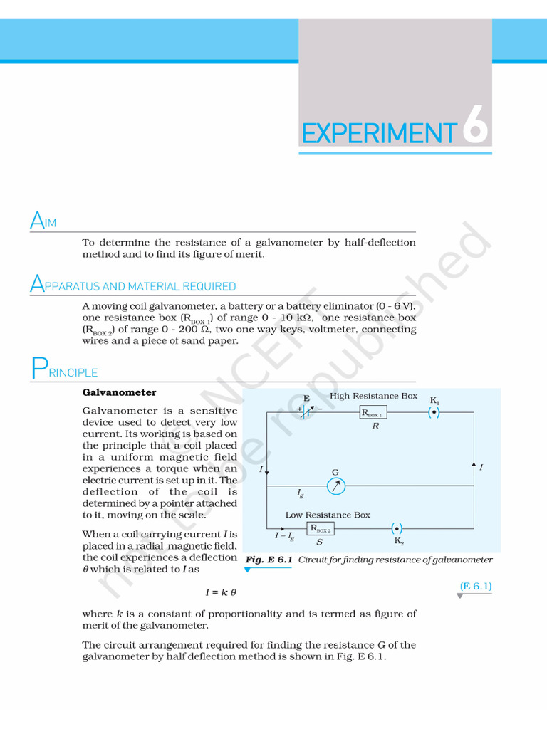 NBIS 12th Physics Experiment 4 | PDF