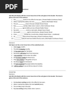 Tenses Worksheet Class 10 CBSE | PDF