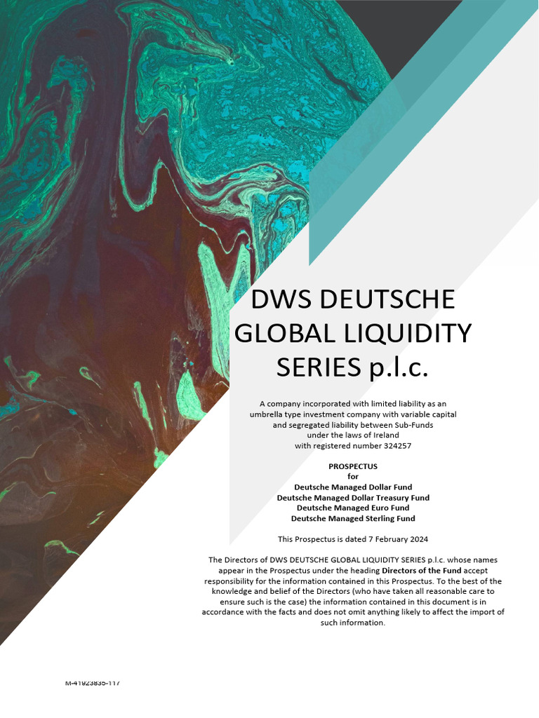 Prospectus - DWS Deutsche Global Liquidity Series Plc - Dated 7 ...