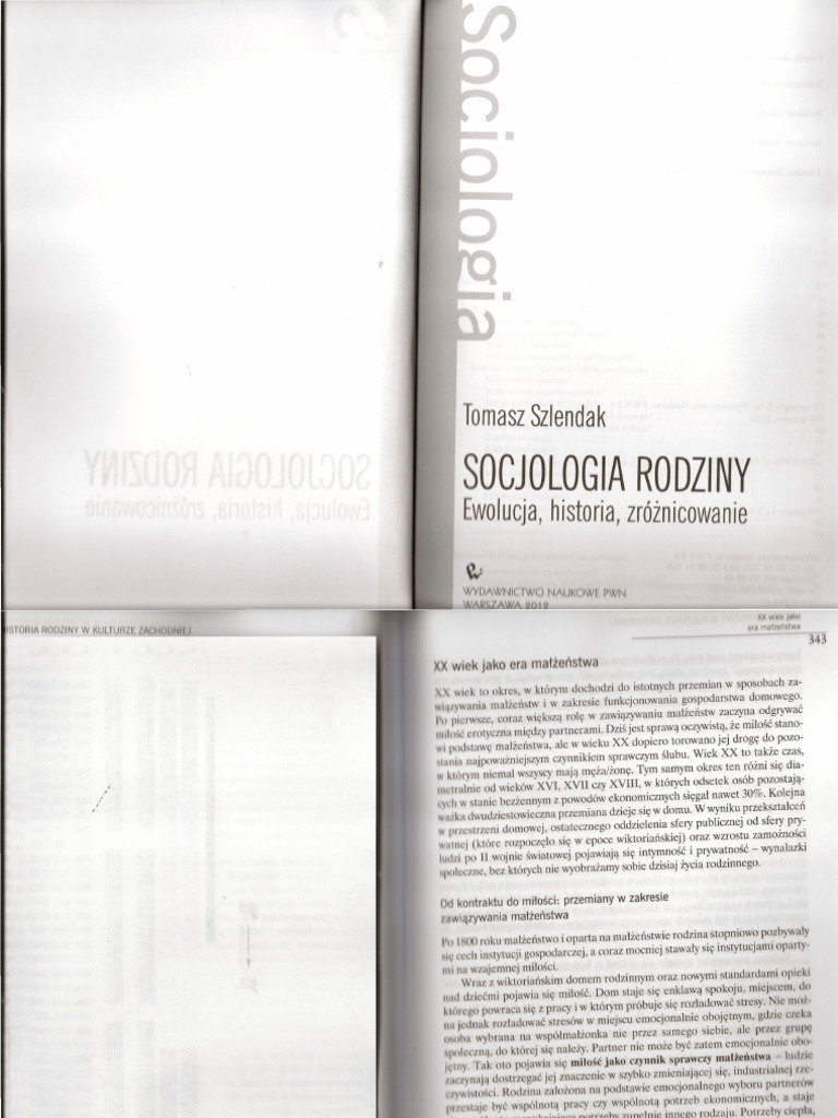 Szlendak Socjologia Rodziny A | PDF