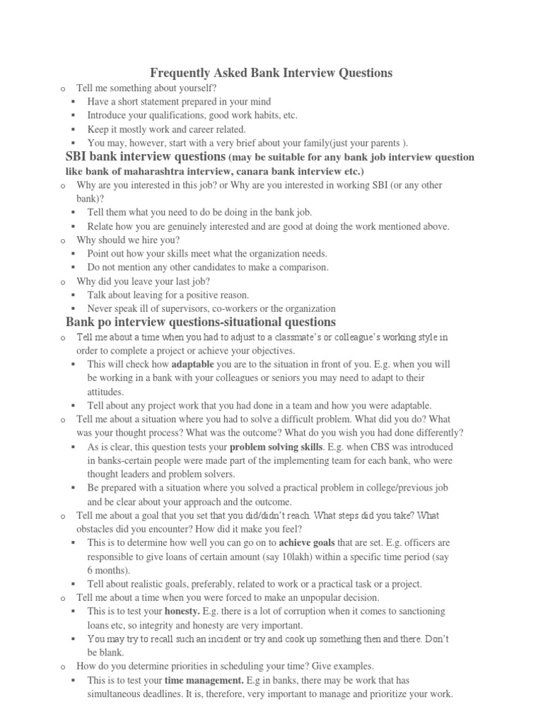 Preparing for Success: A Comprehensive Guide to Common Bank Interview ...