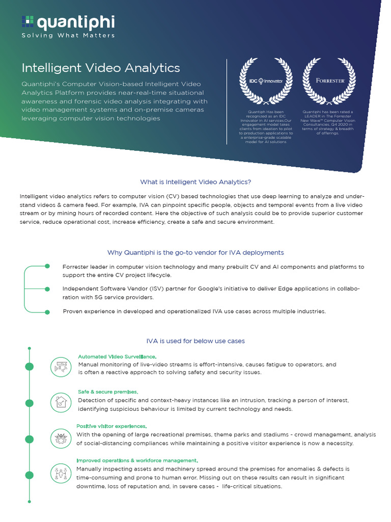 455b098d Intelligent Video Analytics Brochure v2.0 | PDF | Artificial Intelligence ...