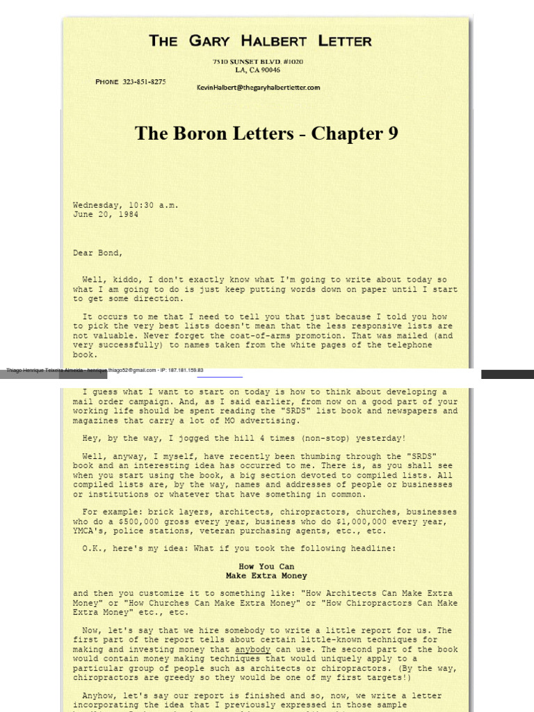 WWW Thegaryhalbertletter Com Boron TChapter9 HTM | PDF