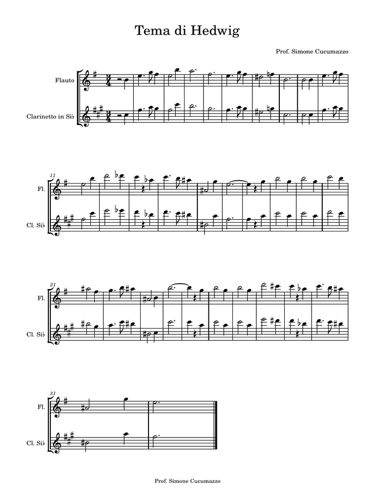 Harry Potter Vio + Clar | PDF