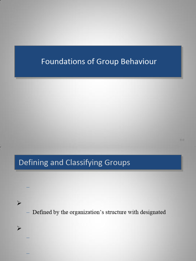 Foundations of Group Behaviour | PDF | Deviance (Sociology) | Conformity