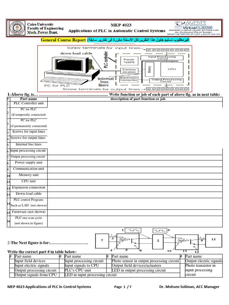General Report (FINAL EXAM) - Model Answer | PDF | Programmable Logic Controller | Input/Output