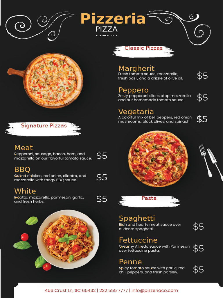 Pizza Menu Template | PDF