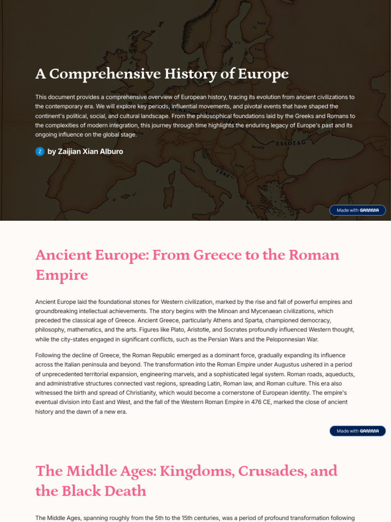 A-Comprehensive-History-of-Europe | PDF | Europe | Age Of Discovery