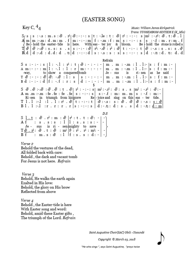 600 - Behold The Eastertide Is Here | PDF | Christian Worship And ...