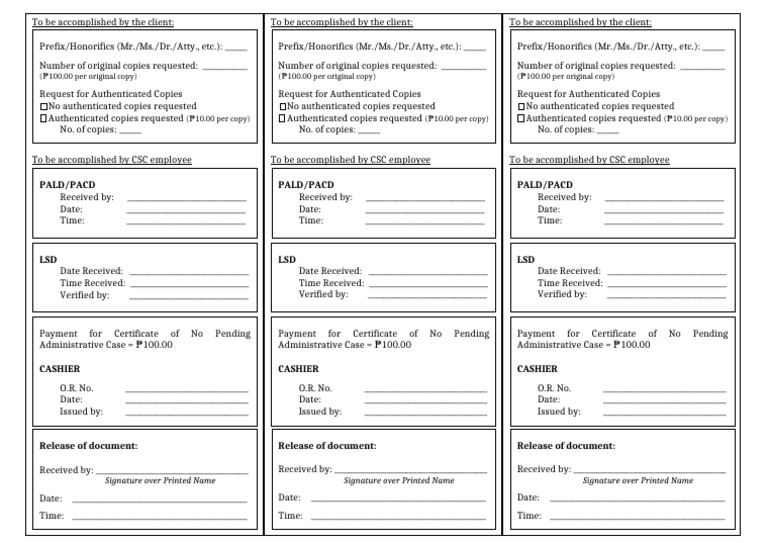Checklist Request For Clearance | PDF | Authentication | Access Control