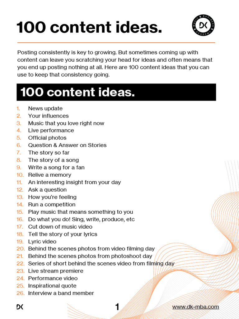 100 Pieces of Content Website Versions | PDF