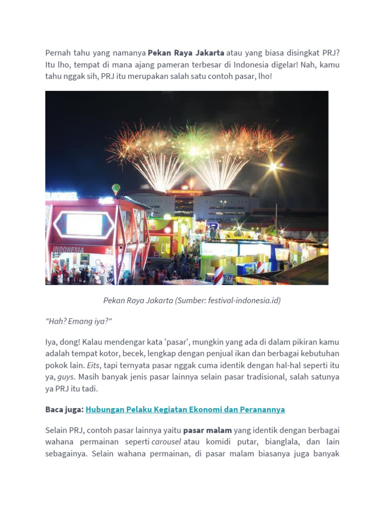 Jenis Jenis Pasar | PDF