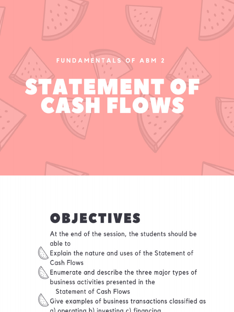 Cash Flow Statement for FABM CO. 2019 | PDF