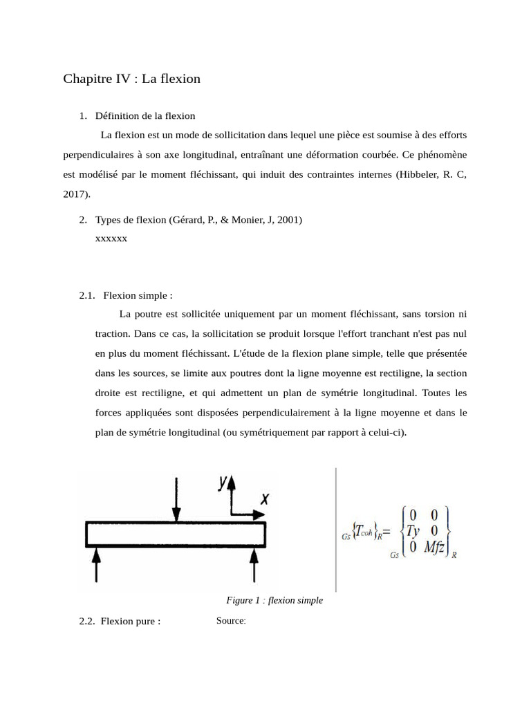 Définition et types de flexion | PDF | Flexion (matériau) | Physique ...