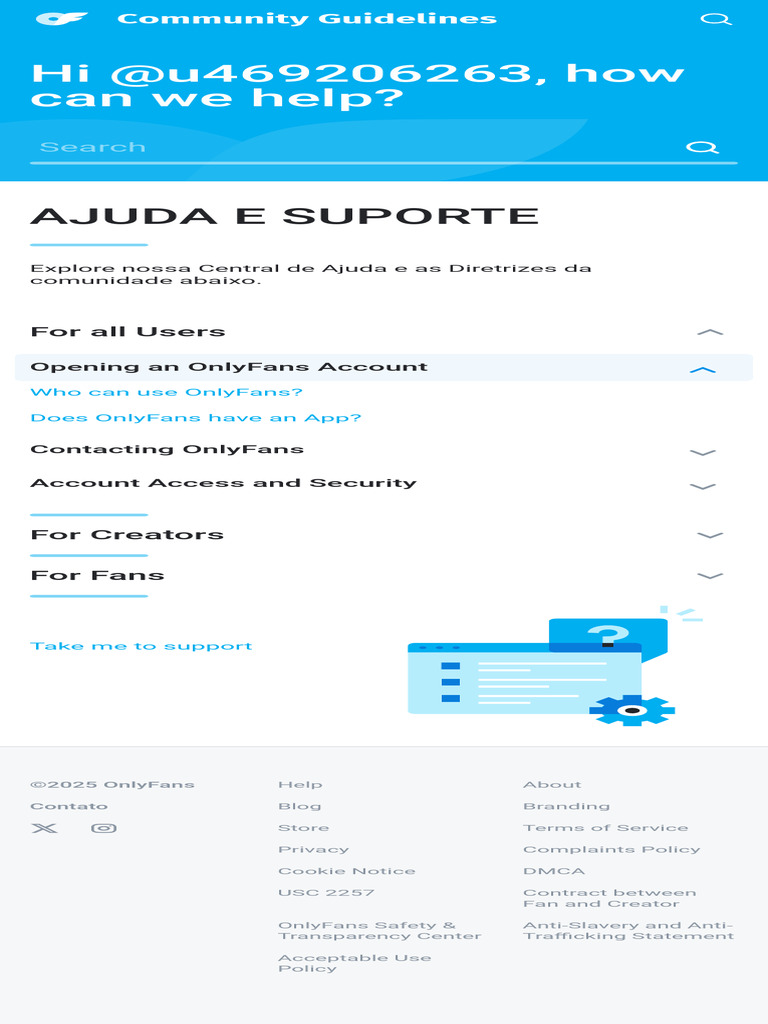 AJUDA E SUPORTE — OnlyFans Community Guidelines | PDF