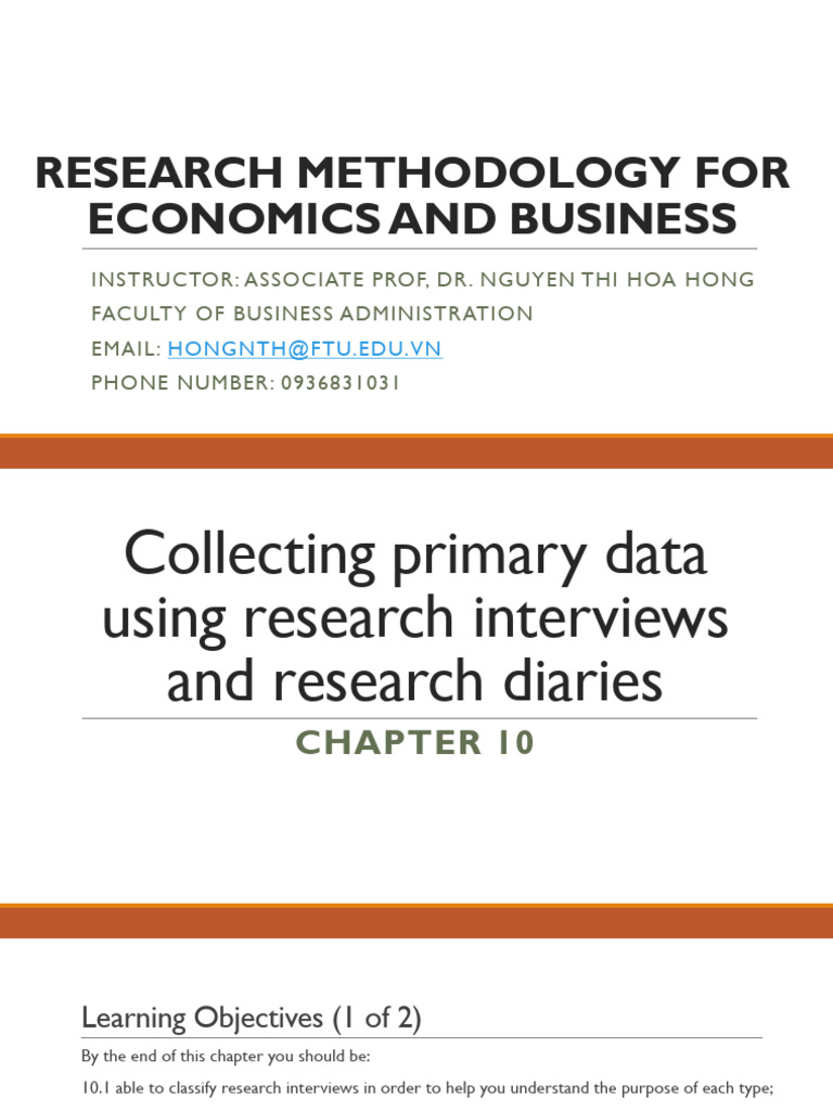 Chapter 10 - Collecting Primary Data | PDF | Interview | Job Interview