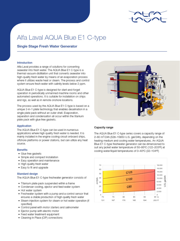Alfa Laval Product Leaflet Aqua Blue e1 c en (1) | PDF | Water ...