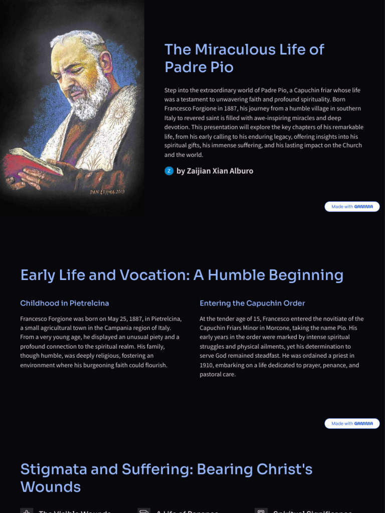 The Miraculous Life of Padre Pio | PDF | Rosary | Saint