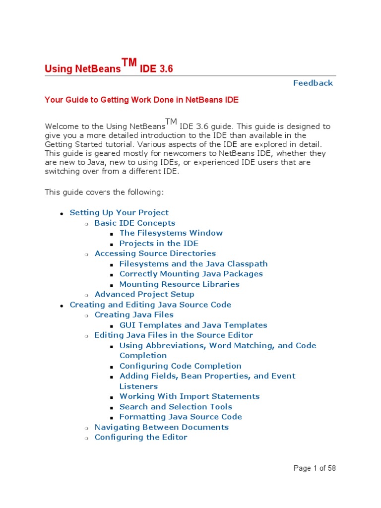 Manual NetBeans Oficial | PDF