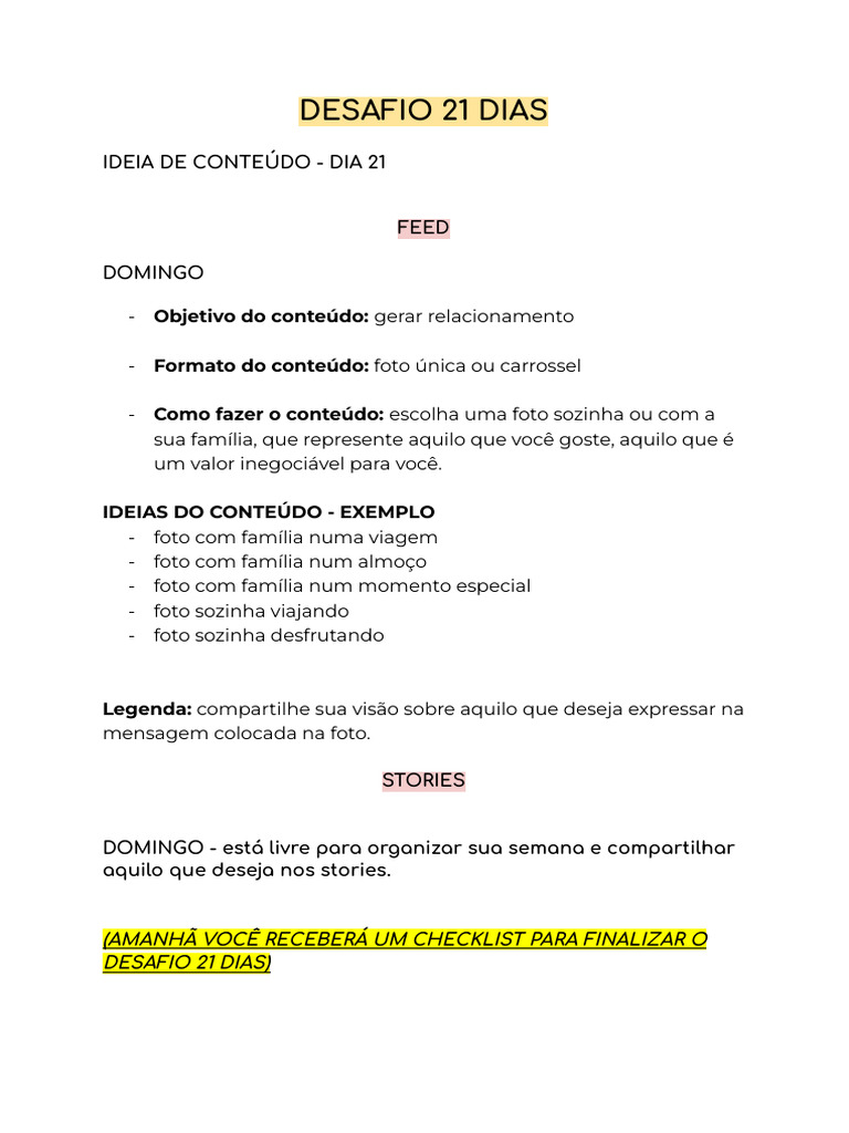 Dia 21 Desafio 21 Dias | PDF
