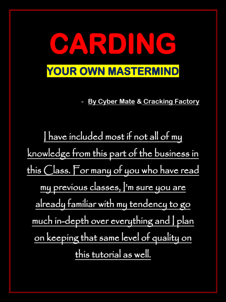 Carding Full Details Explained | PDF | Credit Card | Visa Inc.