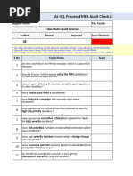 Process Audit Check Sheet - V0 | PDF | Audit