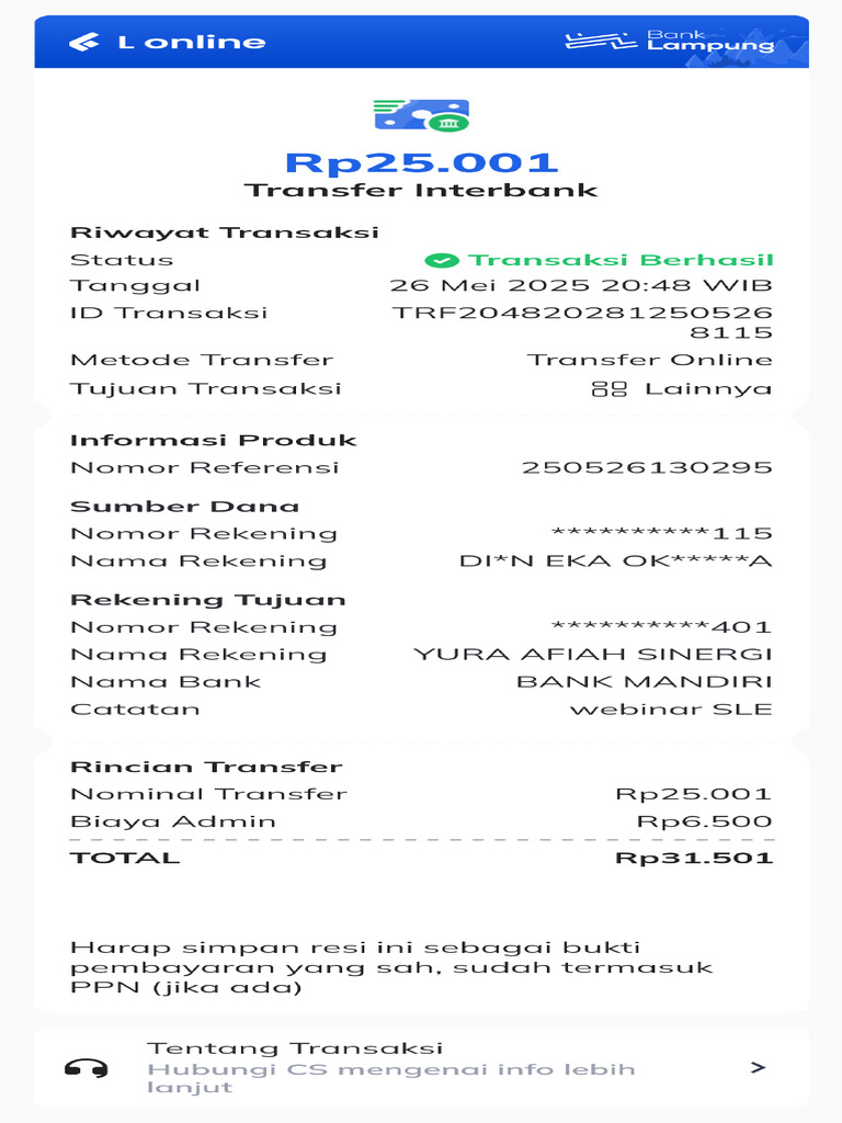 Bukti TF Webinar | PDF